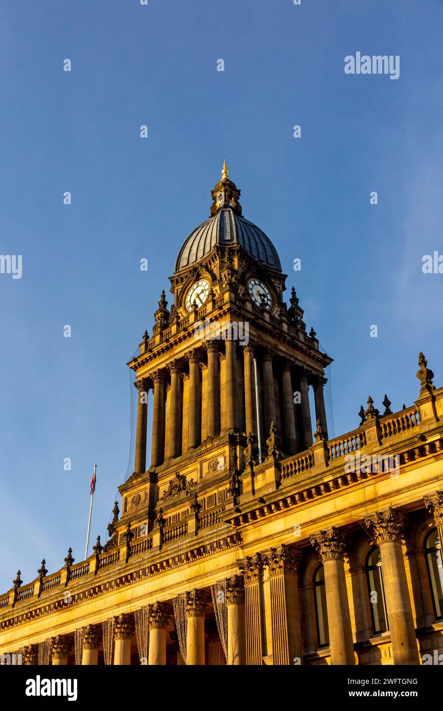 Leeds Town Hall West Yorkshire England UK built 1853-1859 designed by ...