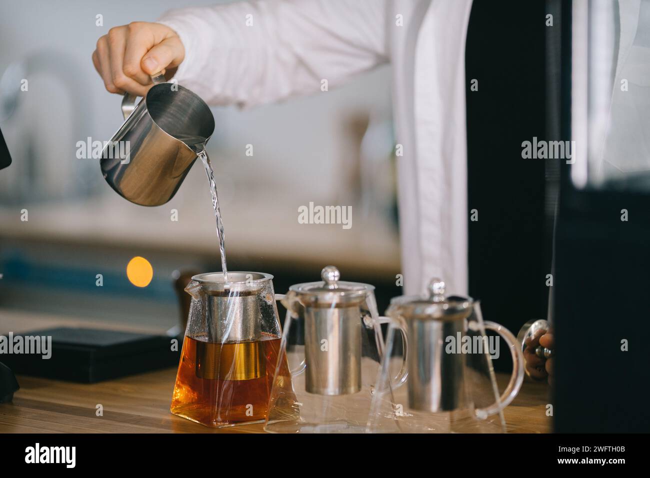 The process of making aromatic tea Stock Photo - Alamy