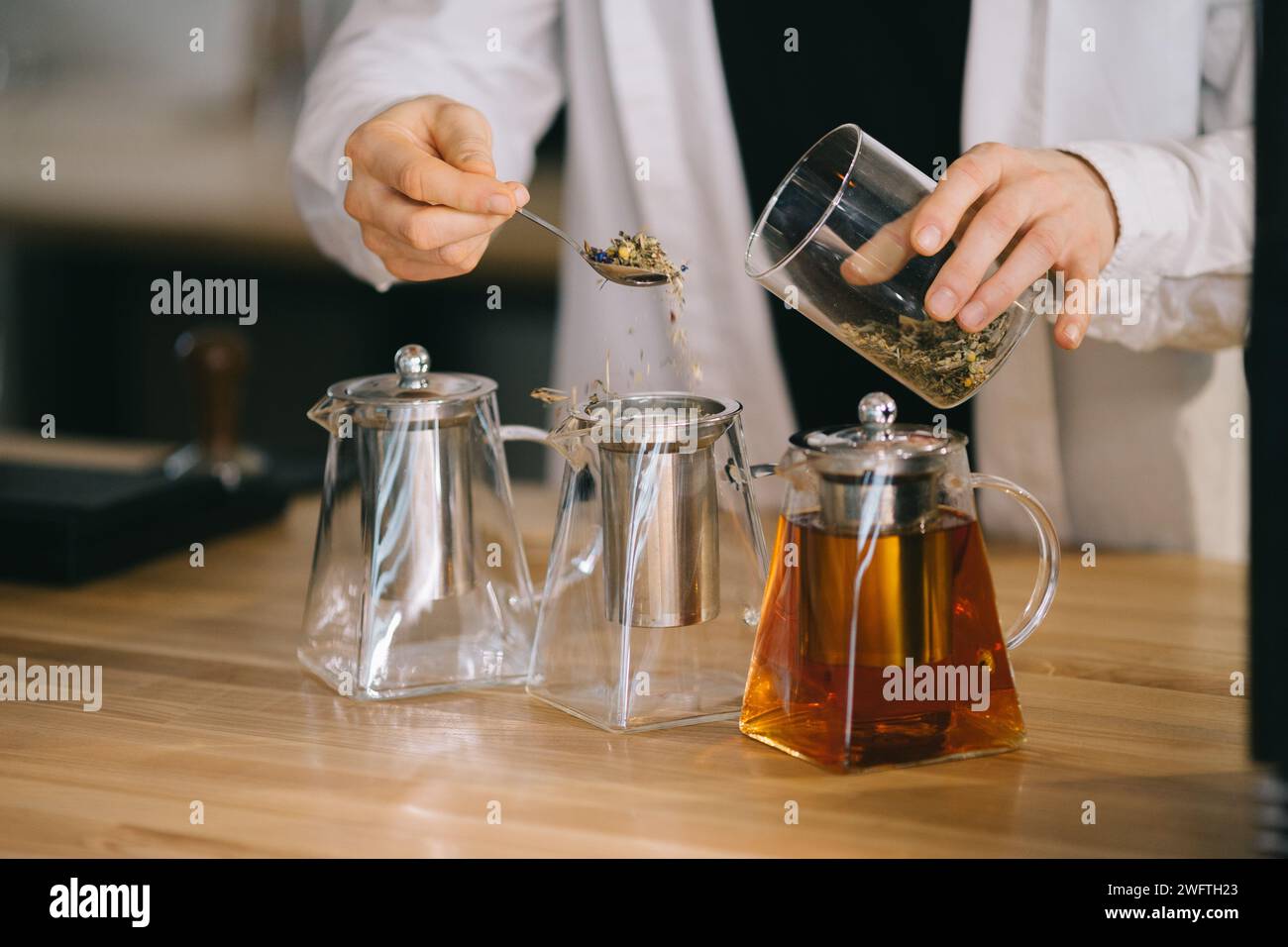 The process of making aromatic tea Stock Photo - Alamy