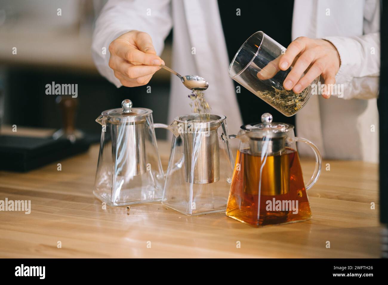 The process of making aromatic tea Stock Photo - Alamy