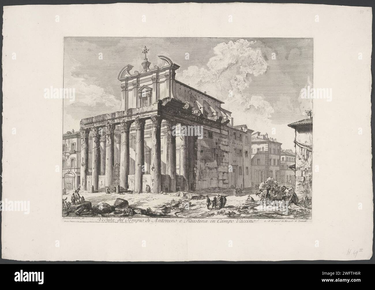 Tempel Van Antoninus en Faustina Te Rome, Giovanni Battista Piranesi ...