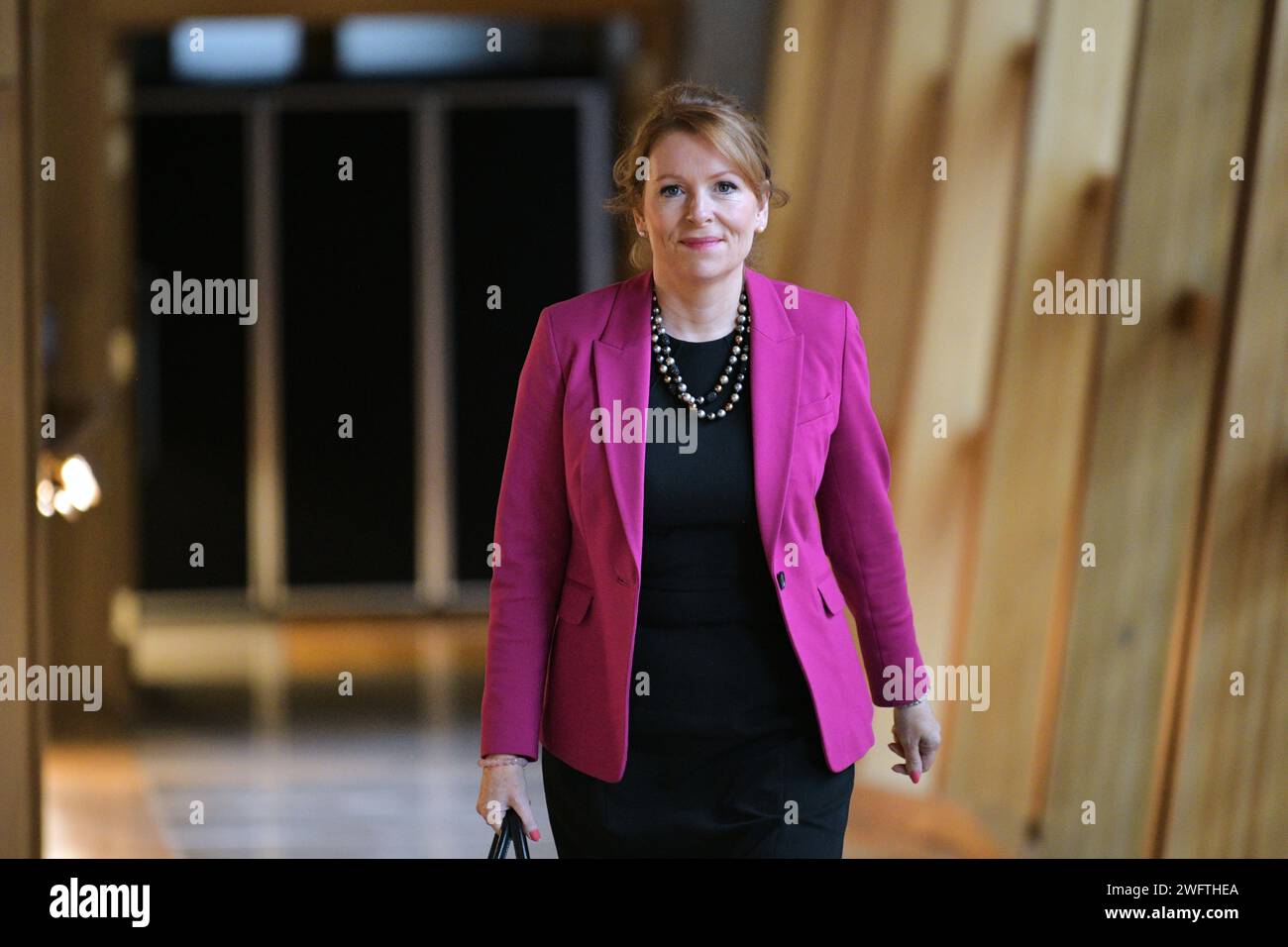 Edinburgh Scotland, UK 01 February 2024 Ash Regan MSP at the Scottish ...
