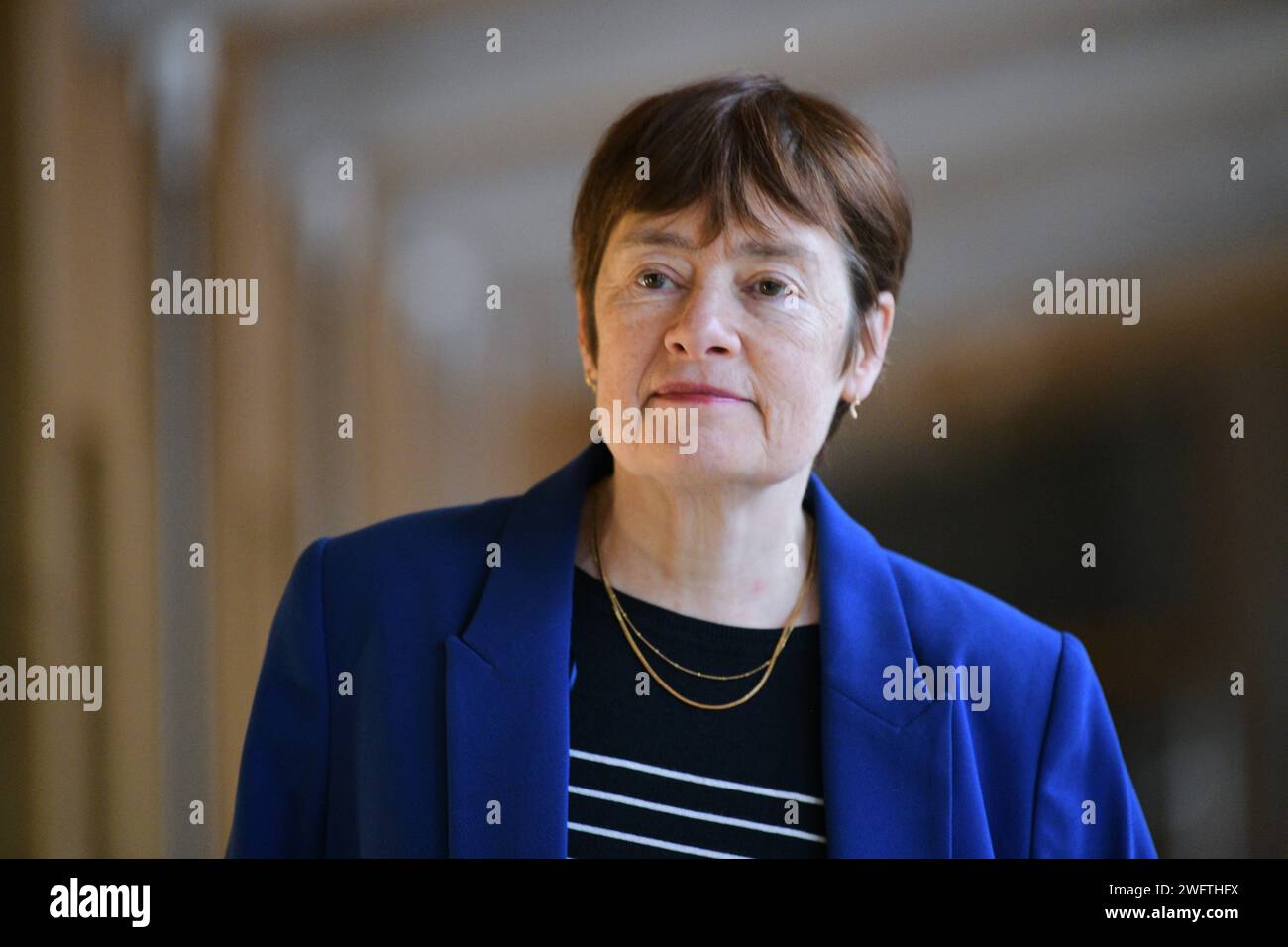 Edinburgh Scotland, UK 01 February 2024Sarah Boyack MSP at the Scottish ...