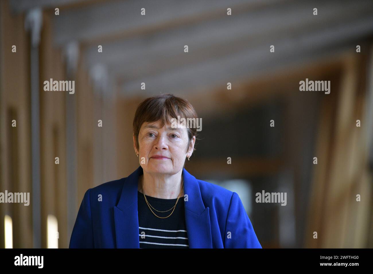 Edinburgh Scotland, UK 01 February 2024Sarah Boyack MSP at the Scottish ...