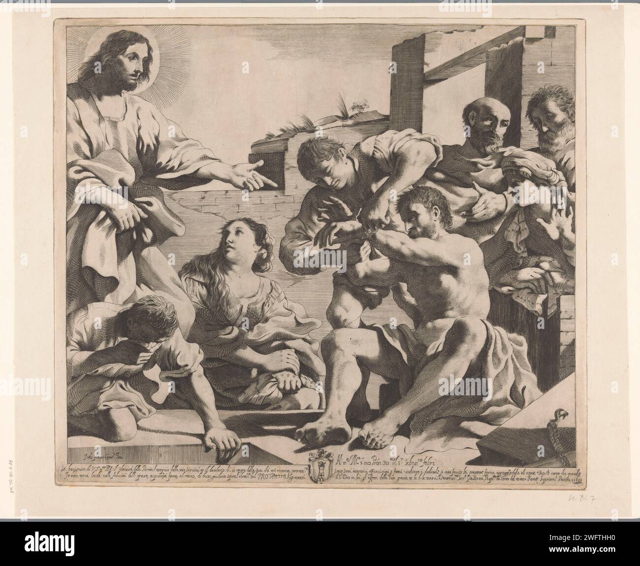 Optwekking Van Lazarus, Giovanni Battista Pasqualini, After Guercino ...