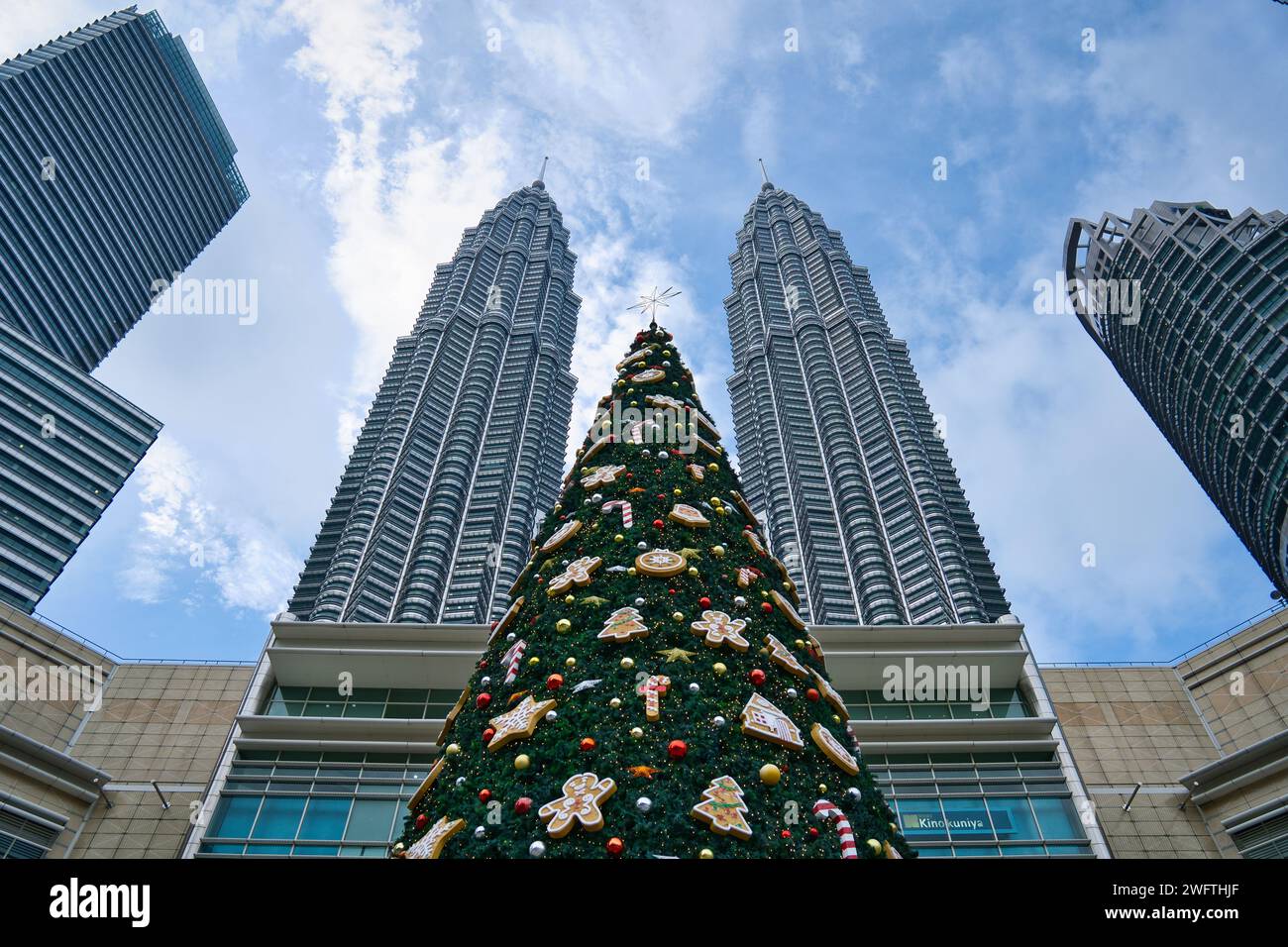 Kuala Lumpur, Malaysia - December 19, 2023: Giant Christmas tree at ...