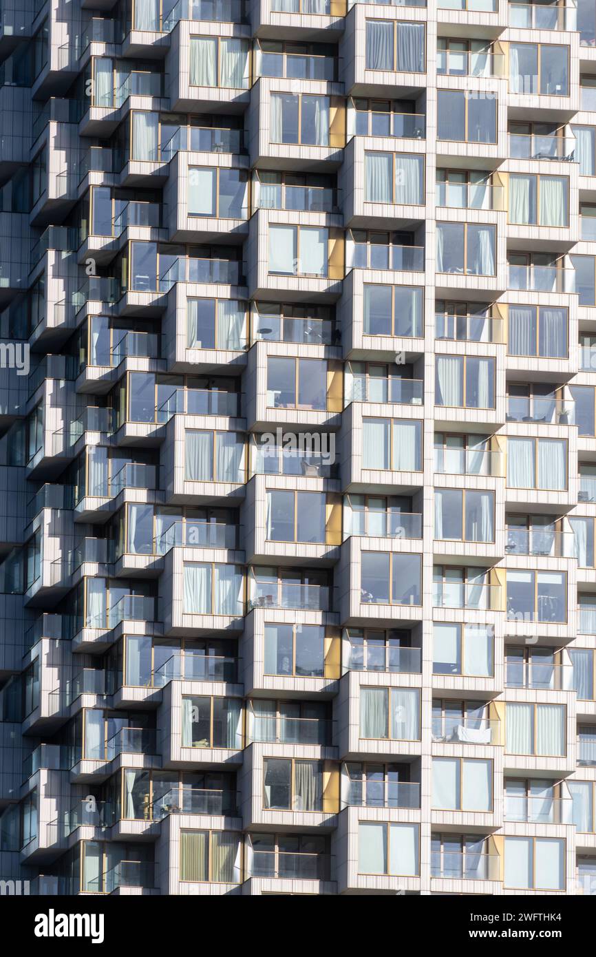 The cylindrical One Park Drive building, a skyscraper designed by ...