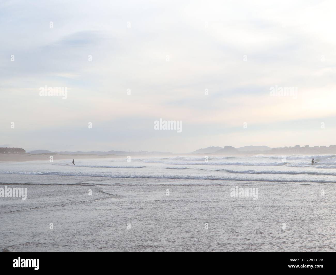 Surf day at beach Somo Cantabria Spain Stock Photo - Alamy