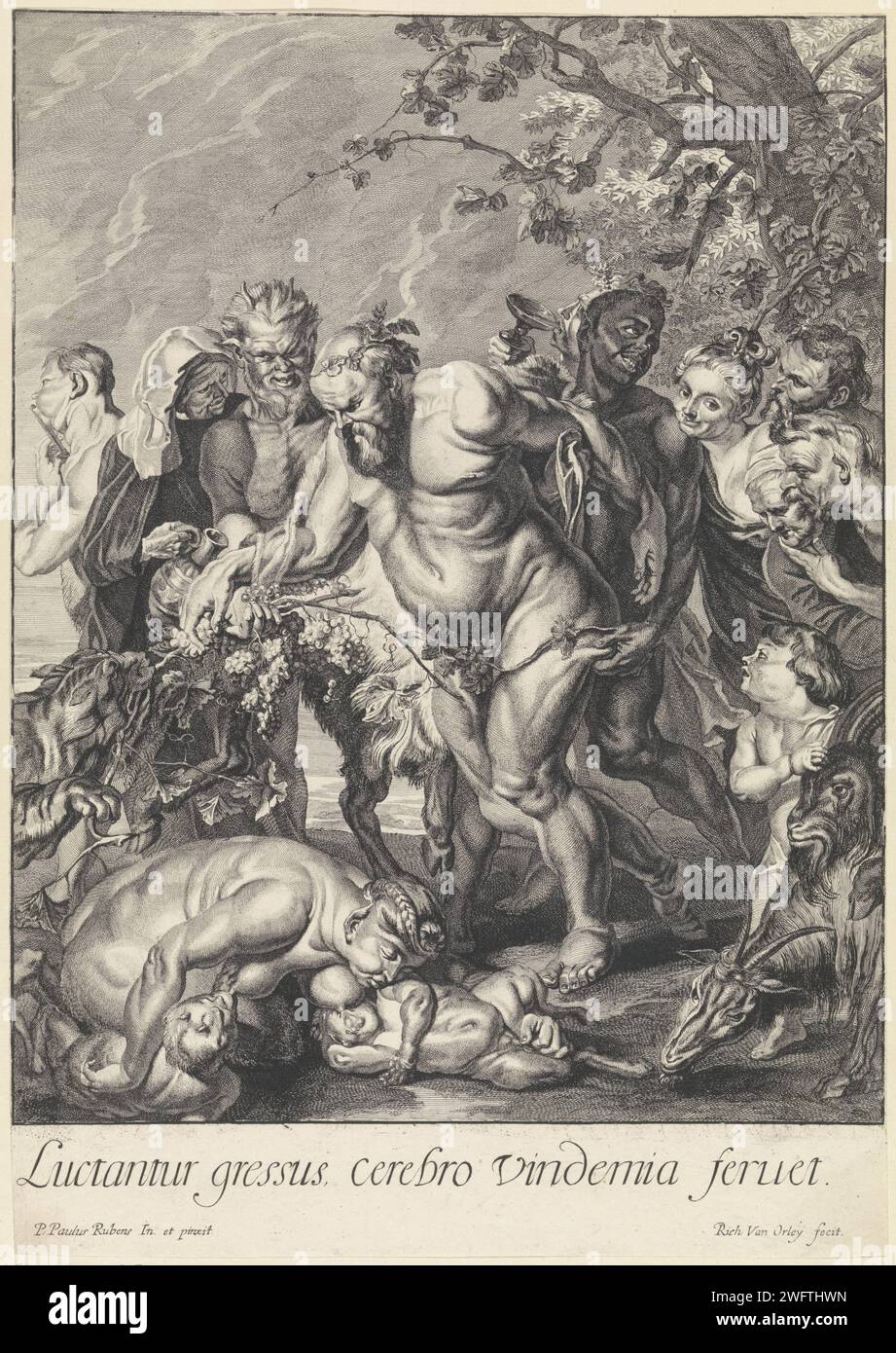 Dronken Silenus, Richard Van Orley (I), after Peter Paul Rubens, 1678 ...