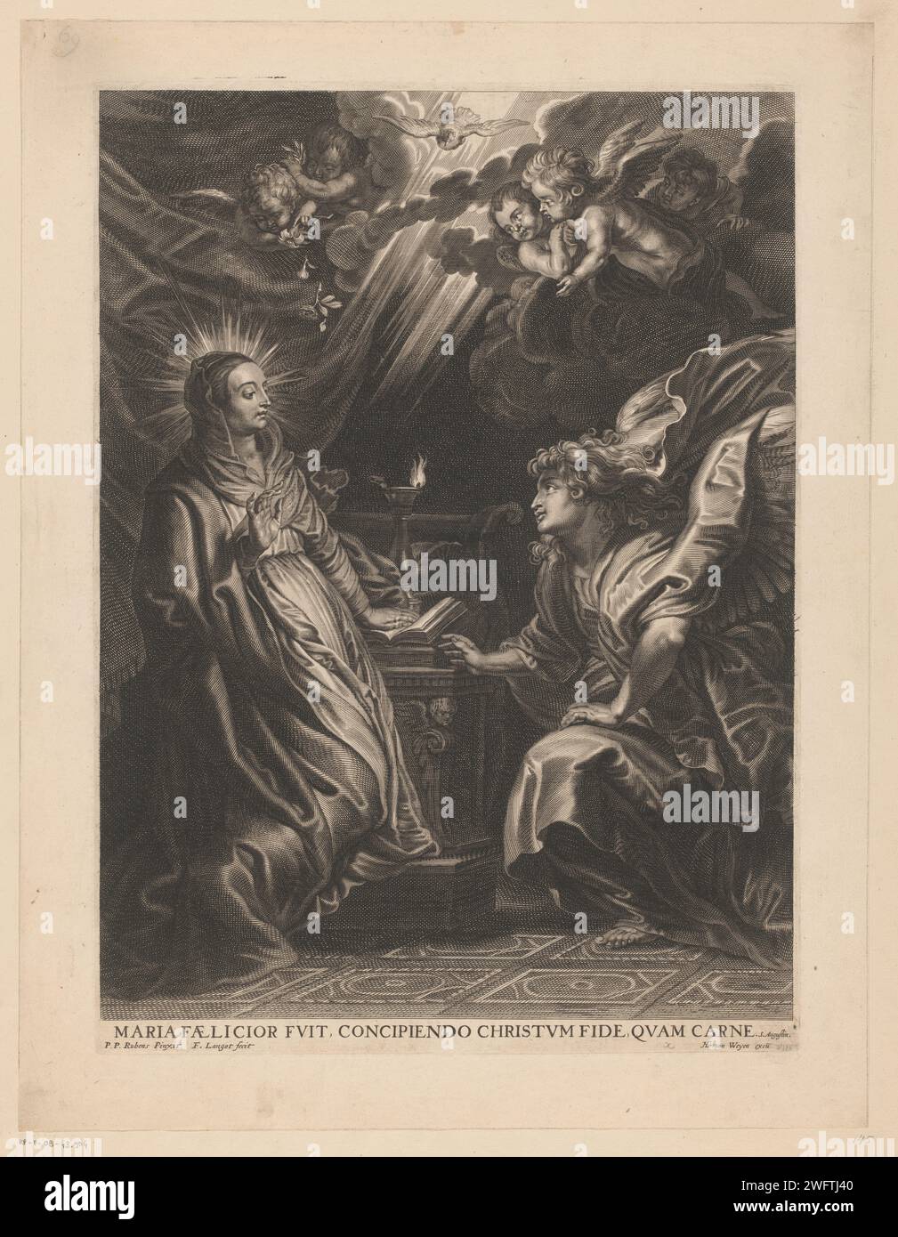 Annunciatie, François Langot, after Peter Paul Rubens, 1600 - 1672 ...