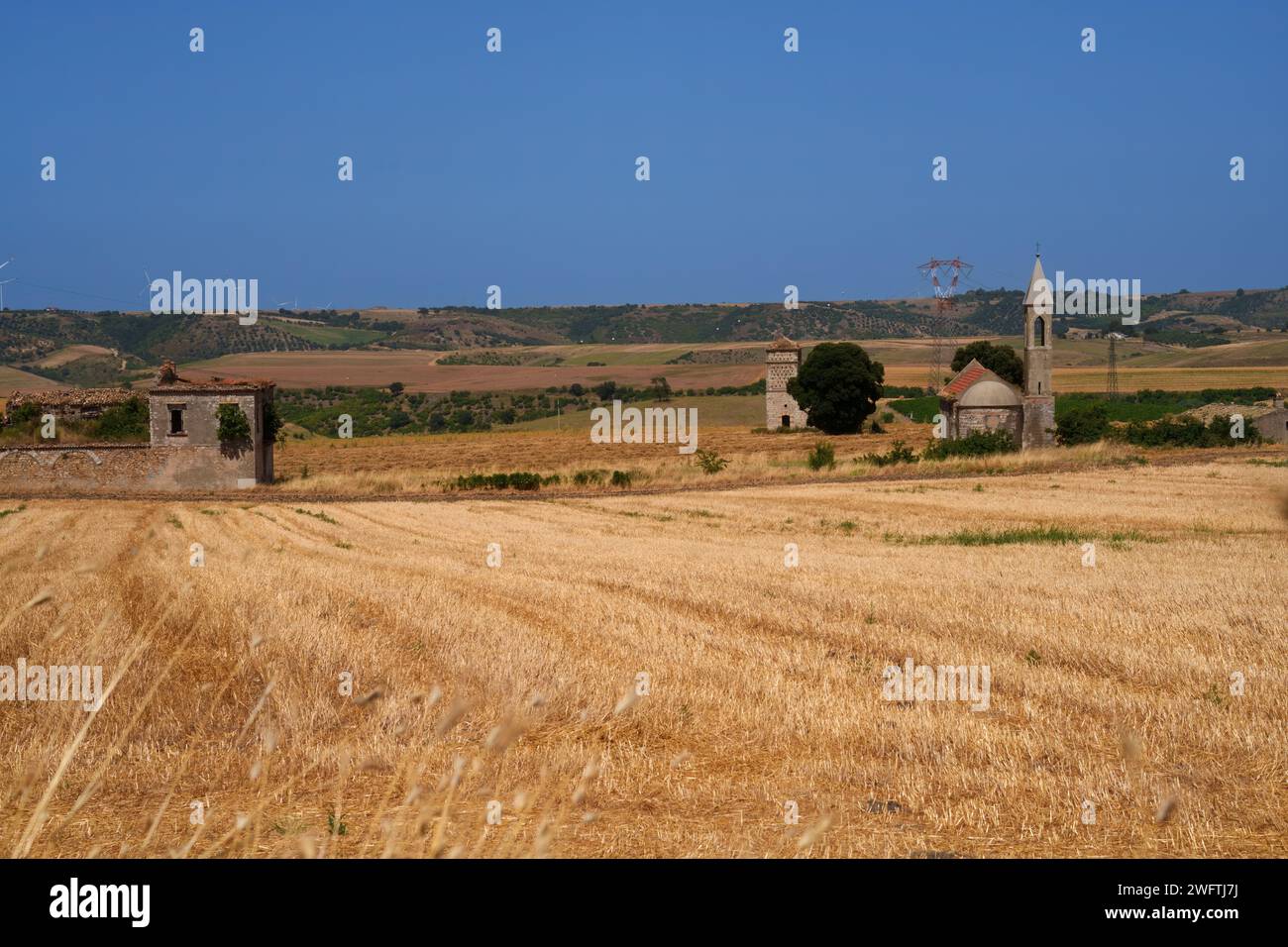 Country landscape near Forenza and Venosa, in Potenza province ...
