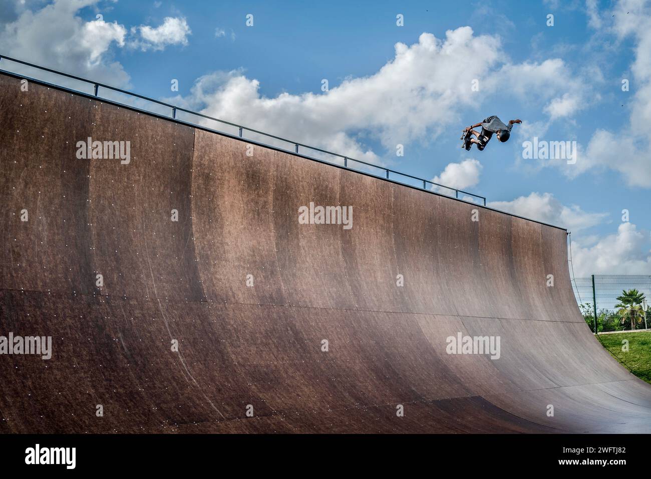 Half Pipe Skateboarding at Boardriders Ericeira Portugal Stock Photo ...