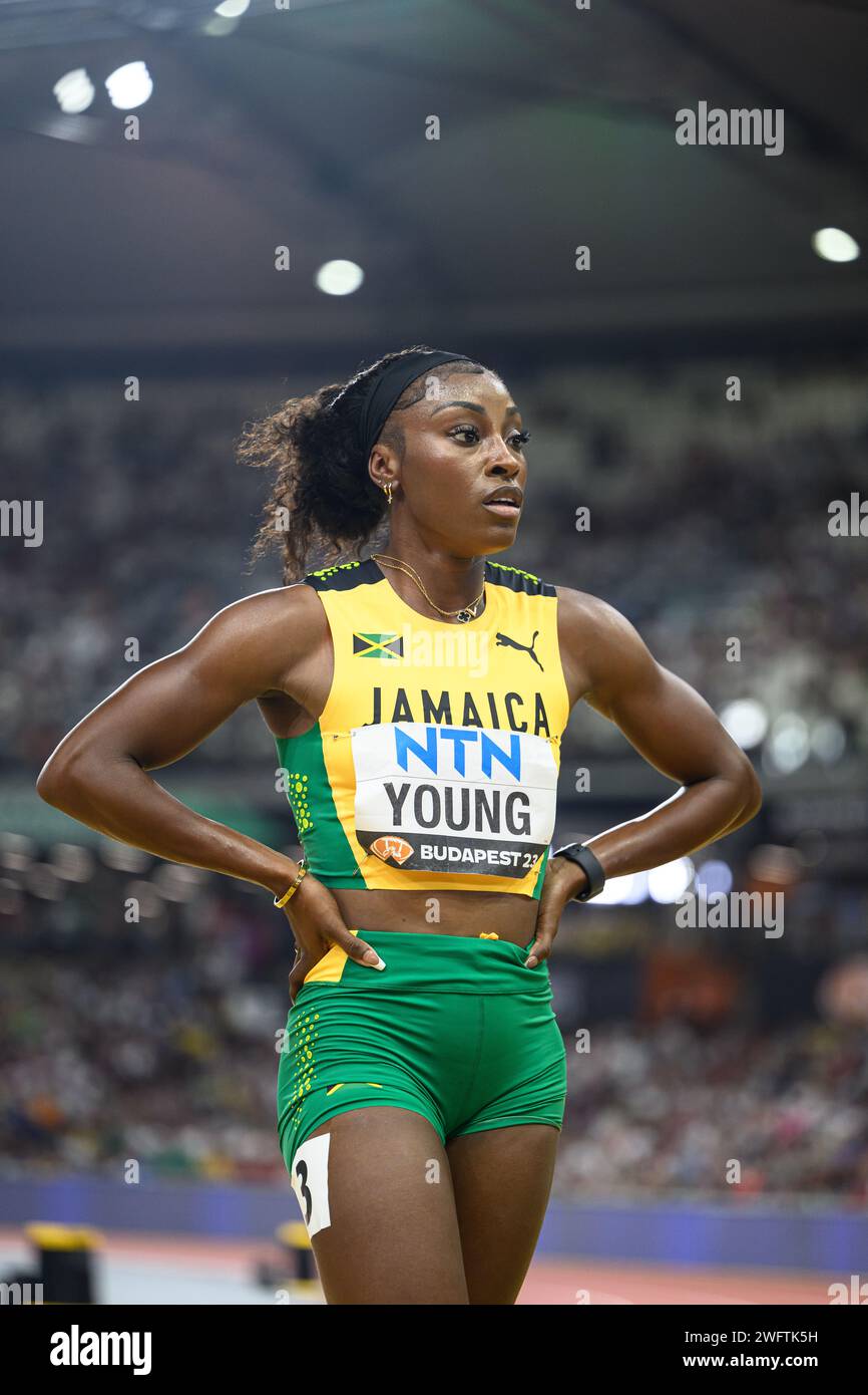 Charokee YOUNG participating in the 400 meters at the World Athletics ...