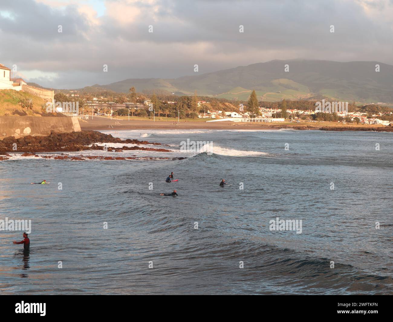 Surf day in Milicias Beach Sao Miguel Azores Portugal Stock Photo - Alamy