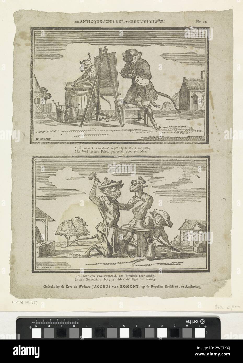 The Anticque painter and sculptor, 1761 - 1804 print Leaf with 2 shows ...