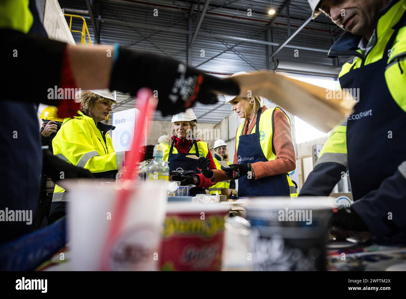 EINDHOVEN - Queen Maxima during a working visit to waste-to-product ...