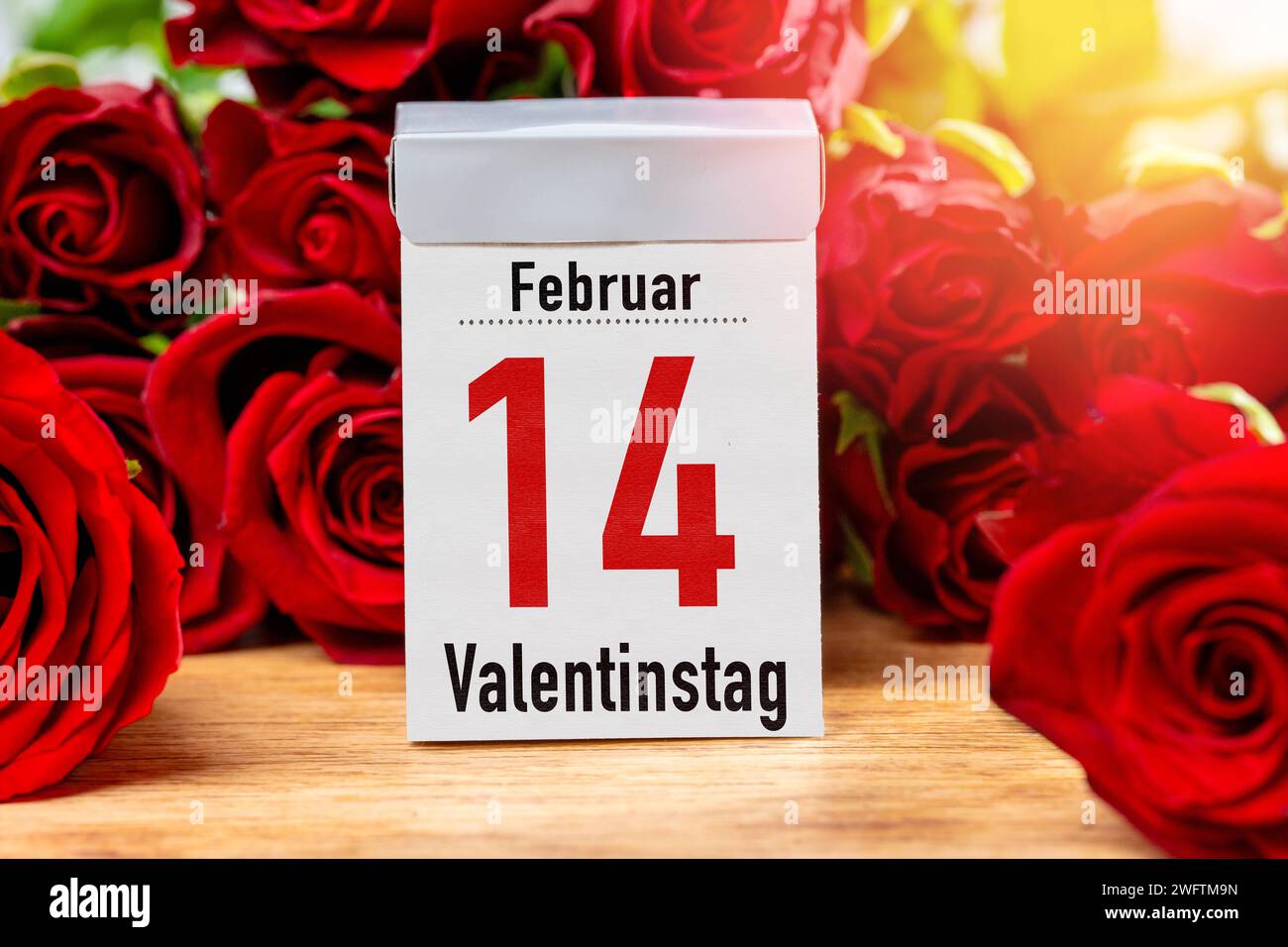 February 1, 2024: Valentine s Day symbol image, calendar page with ...