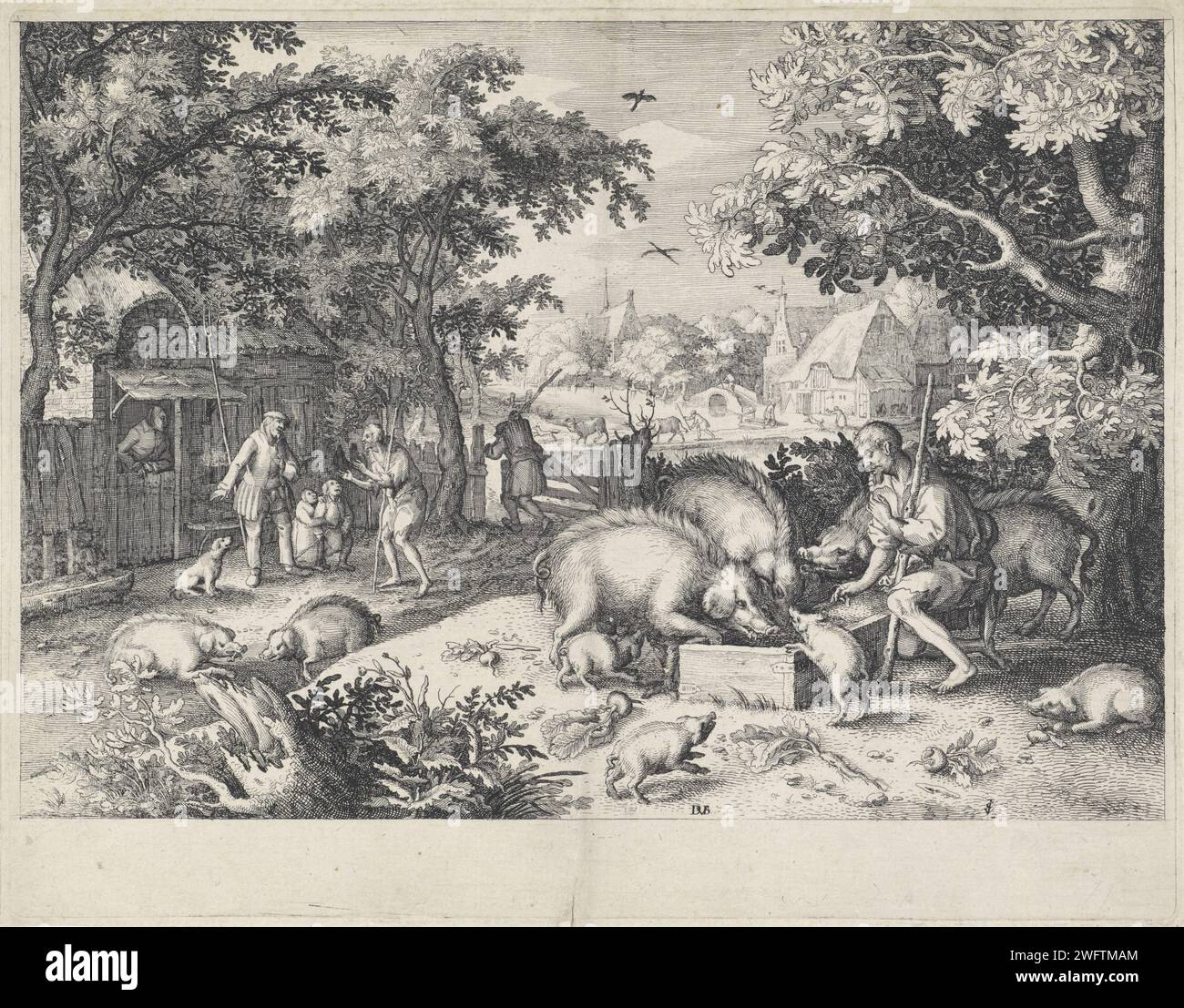 Lost son as a pork keeper, Claes Jansz. Visscher (II), After David ...