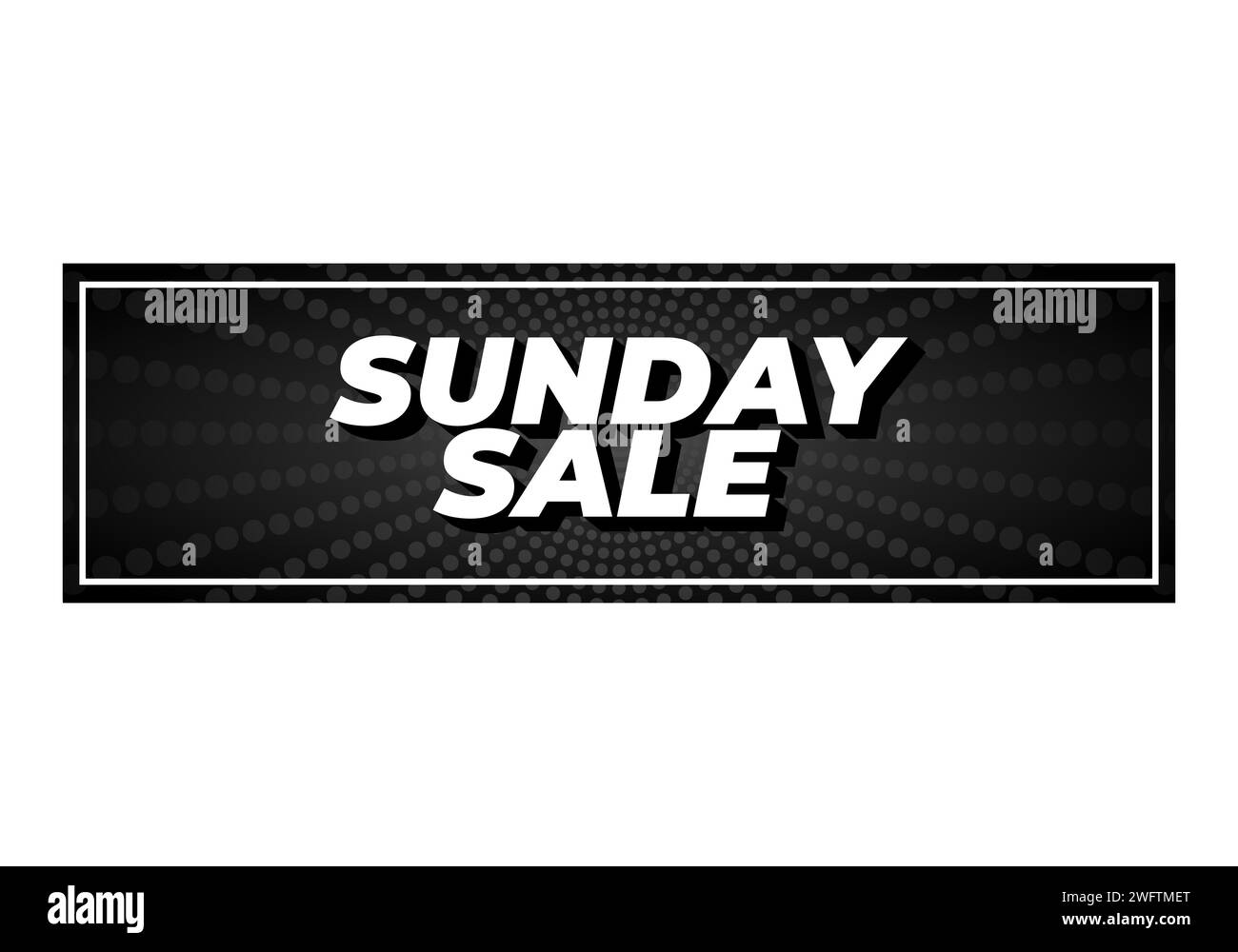 Sunday sale. Text effect design in 3D style and eye catching colors ...