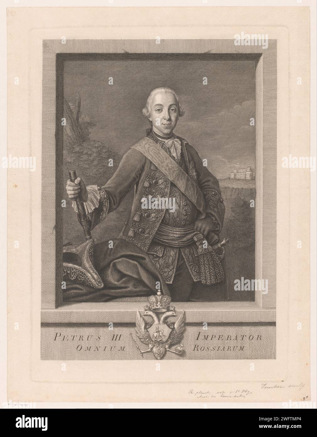 PortraT van Peter III van Rusland, Johann Christoph Teucher, 1762 - in ...