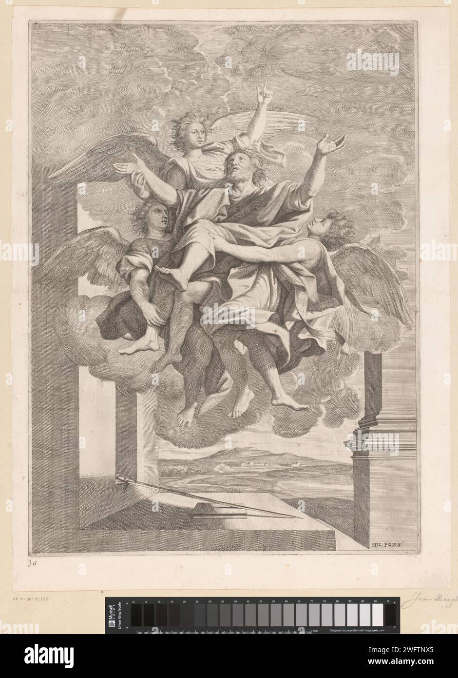 Ecstatic vision of Paulus, Jean Dughet (attributed to), after Nicolas ...