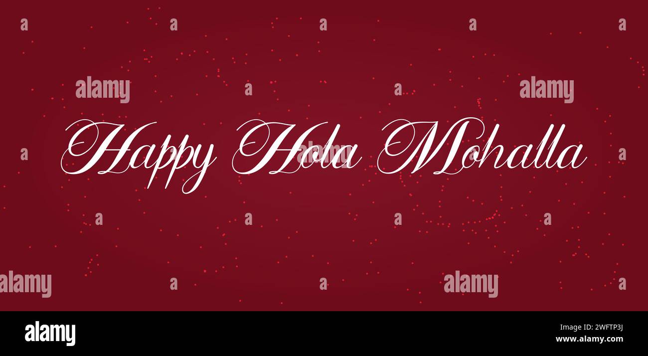 Happy Hola Mohalla stylish text illustration design Stock Vector Image ...