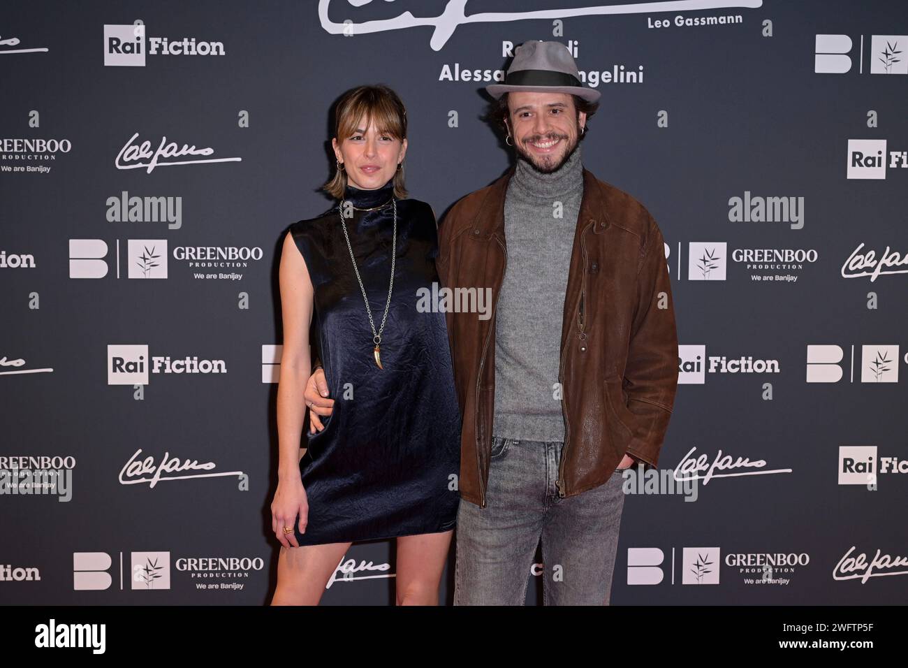 Carolina D'Alatri (L) and Angelo Donato Colombo (R) attend at the red ...