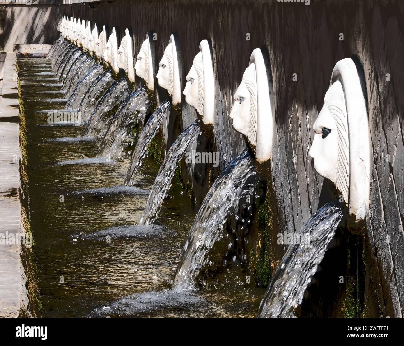 The Lion Fountains in the village of Spili, Crete Stock Photo - Alamy