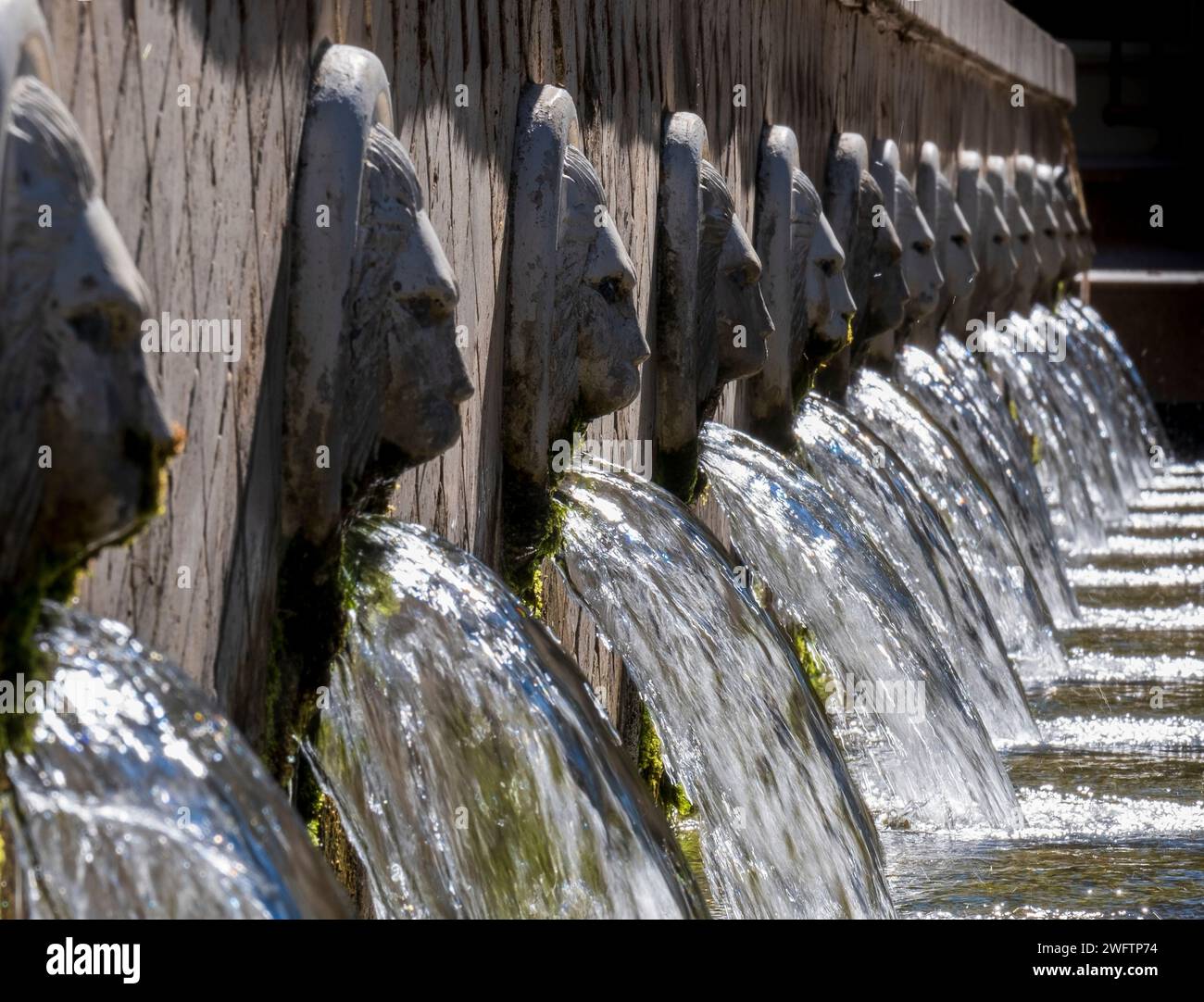 The Lion Fountains in the village of Spili, Crete Stock Photo - Alamy