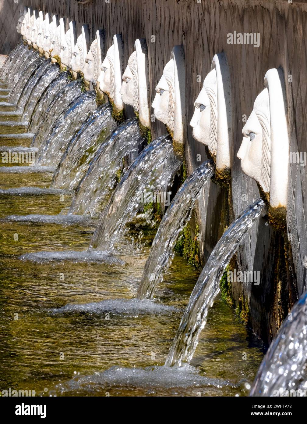 The Lion Fountains in the village of Spili, Crete Stock Photo - Alamy