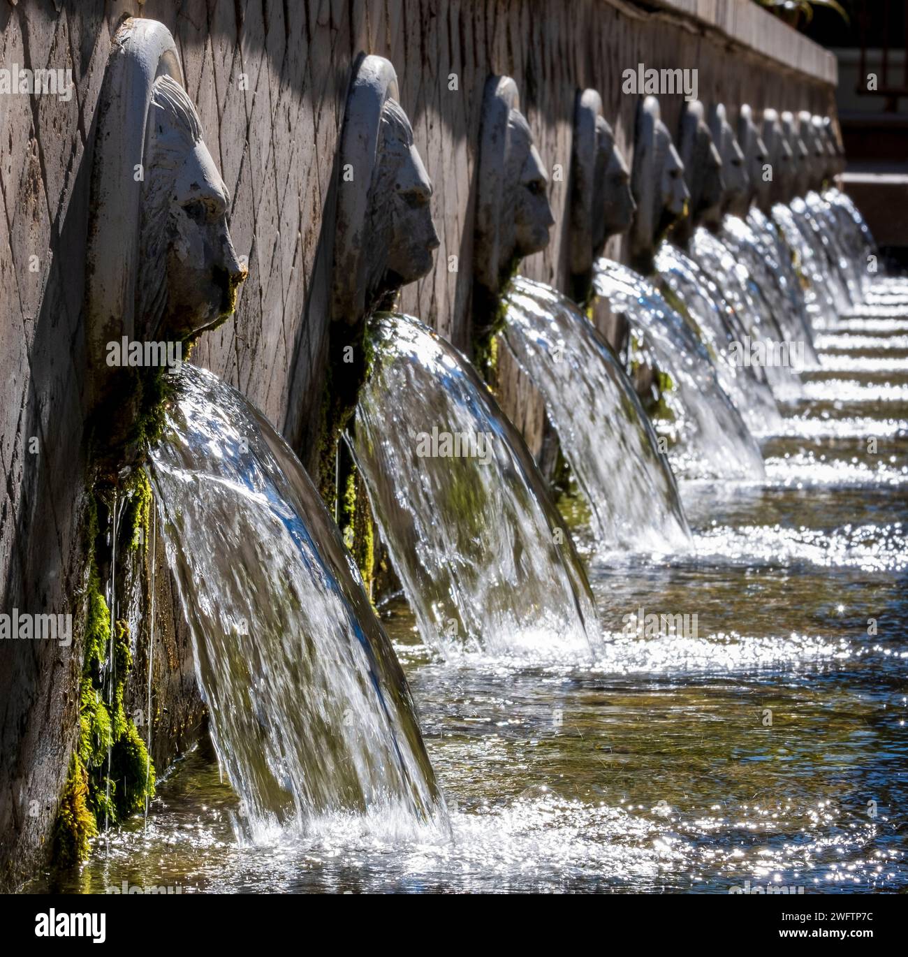 The Lion Fountains in the village of Spili, Crete Stock Photo - Alamy