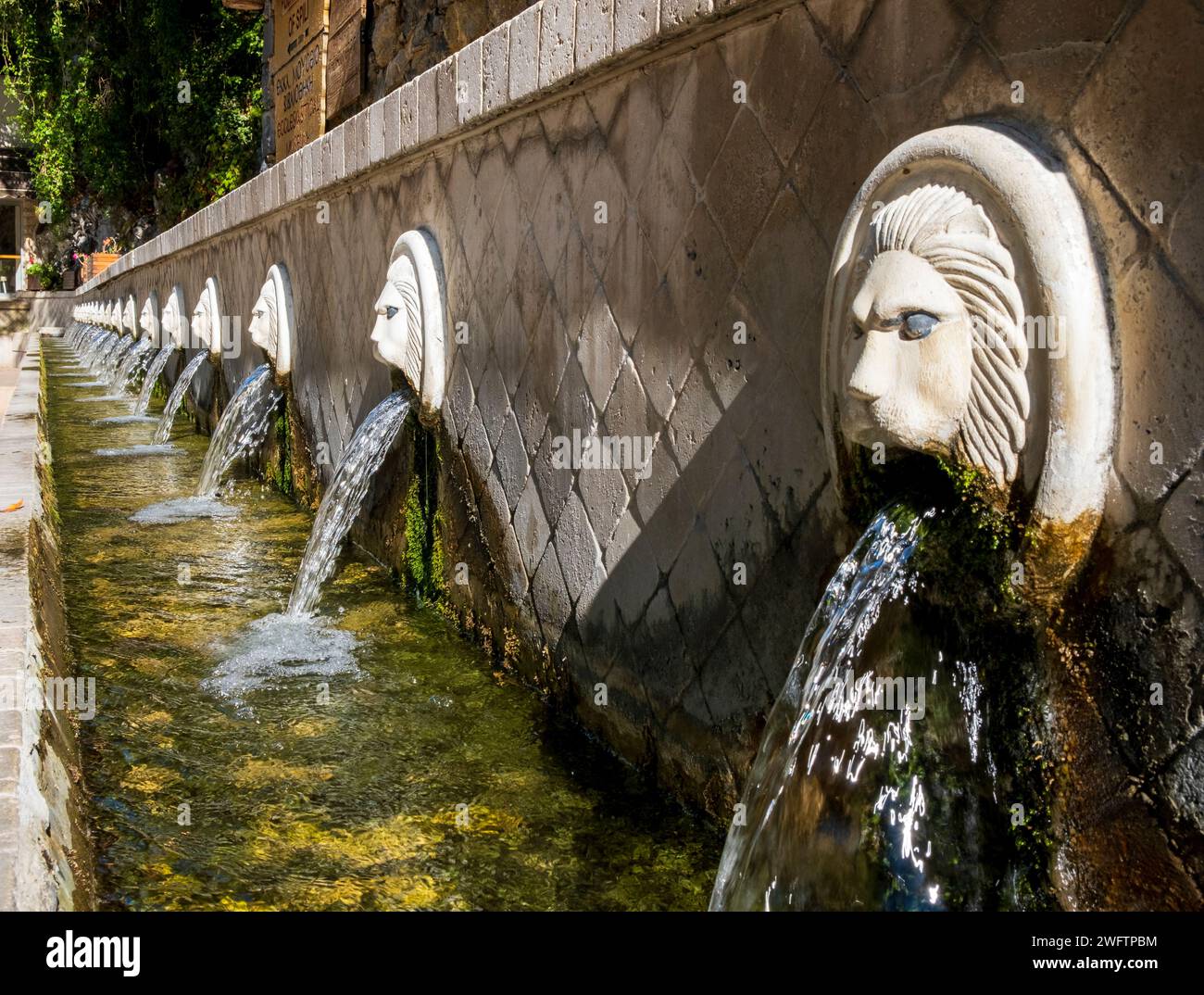 The Lion Fountains in the village of Spili, Crete Stock Photo - Alamy