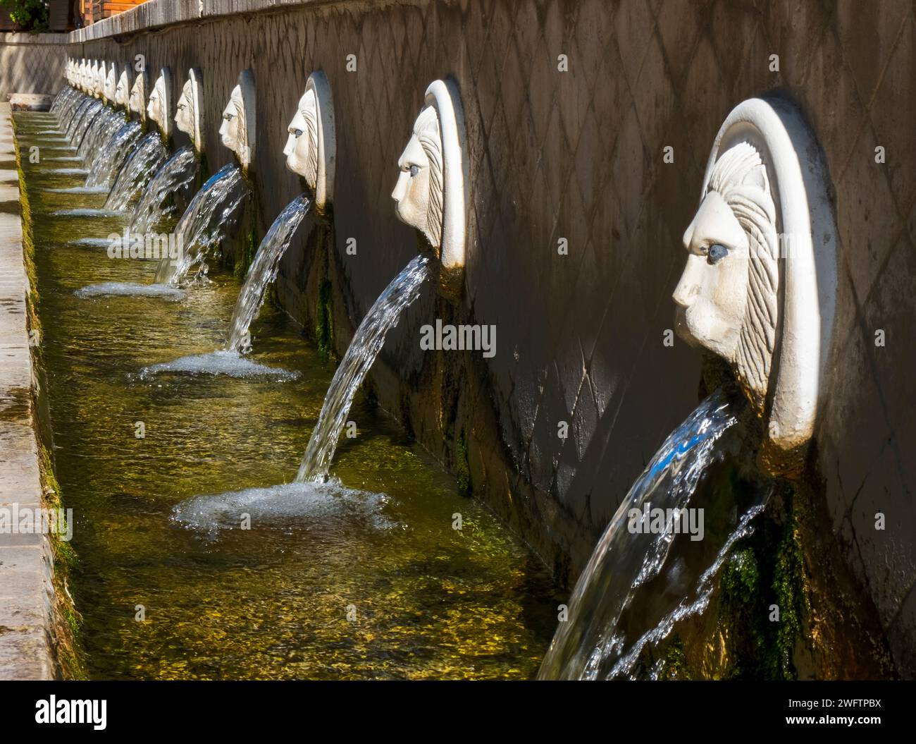 The Lion Fountains in the village of Spili, Crete Stock Photo - Alamy