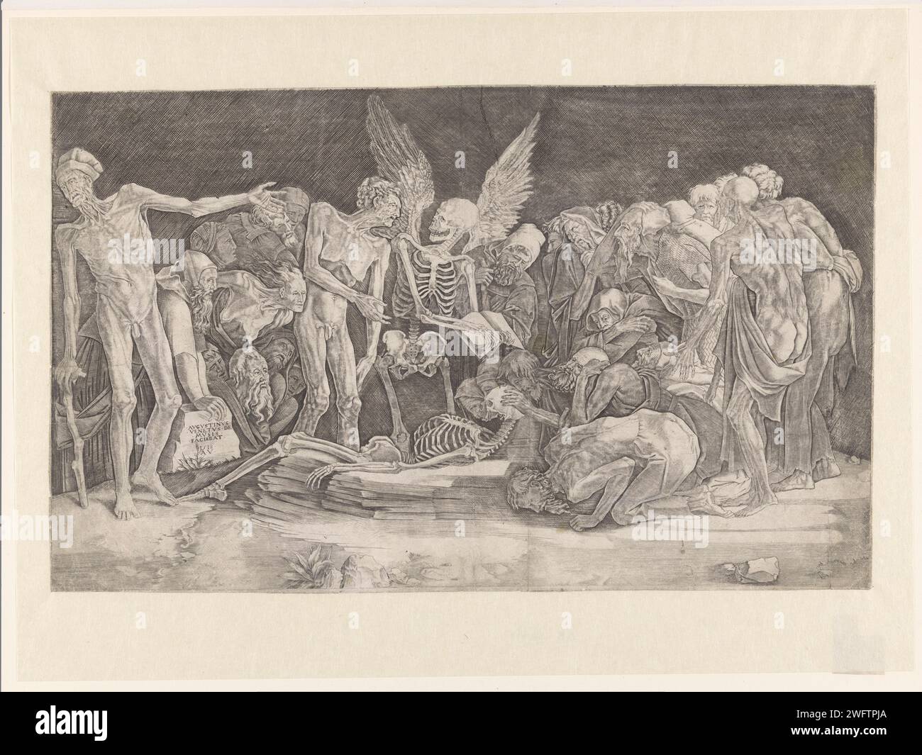 Skeletten, Venetian Agostino, After Baccio Bandinelli, Florentine Red ...