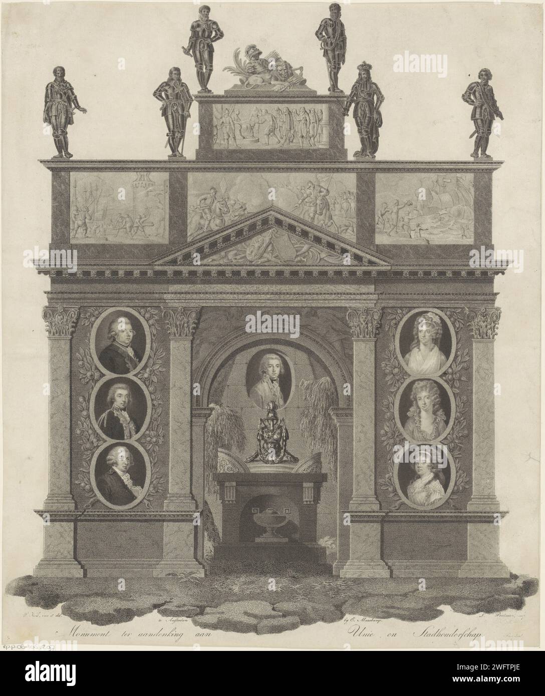 Monument to think of the stadholder in the Netherlands, 1806, Ludwig ...
