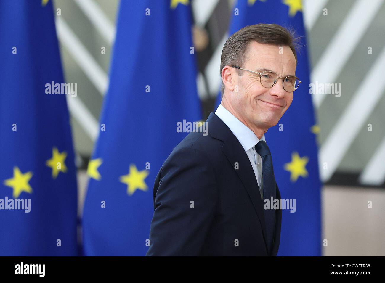 Brussels, Belgium. 1st Feb, 2024. Sweden's Prime Minister Ulf ...