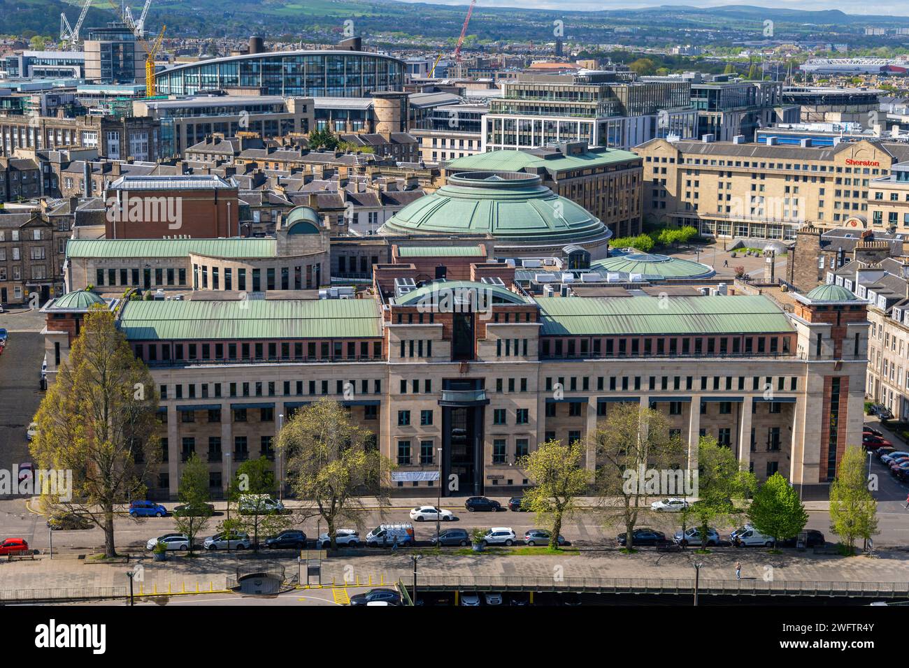 Saltire Court office building in Edinburgh city centre, Scotland, UK ...