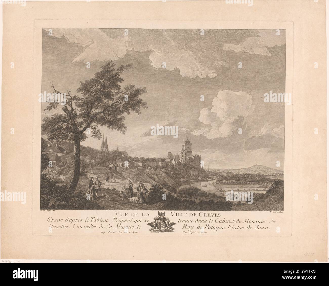 View of Kleef, Nicolas Dufour, After Jan ten Compe, c. 1771 print ...