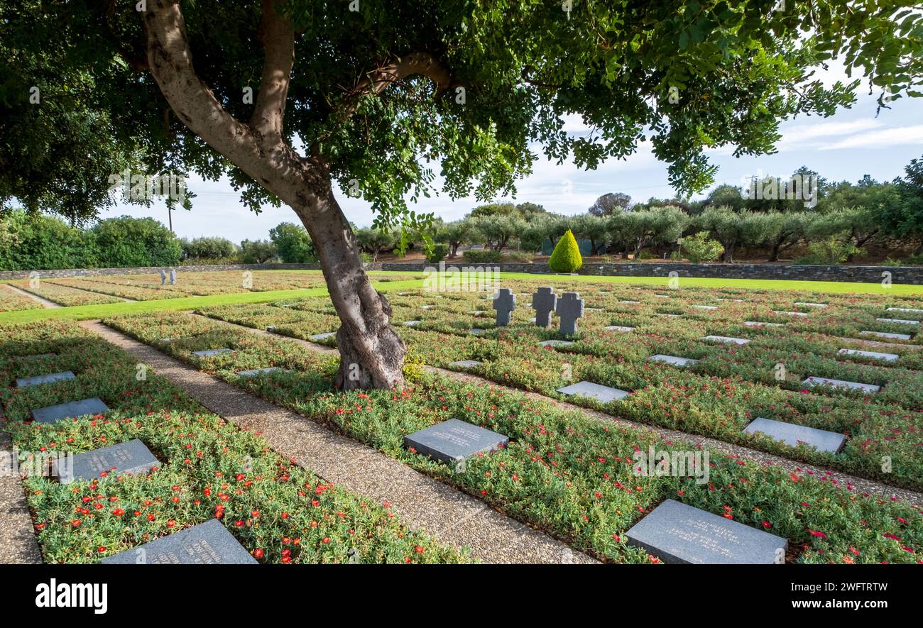 German war cemetery at Maleme, Crete, Greece Stock Photo - Alamy
