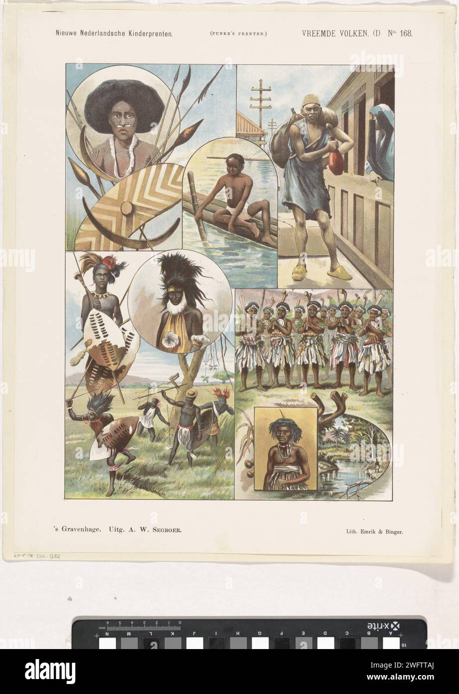 Foreign peoples (i), 1903 - 1919 print Leaf with 7 performances of strange peoples. Numbered at ...