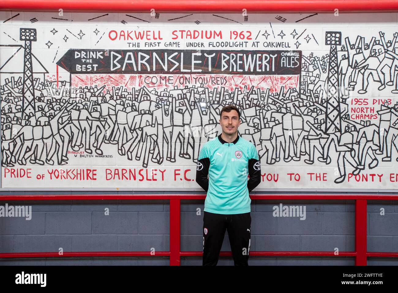 Barnsley, UK. 01st Feb, 2024. Josh Earl signs for Barnsley FC for an ...
