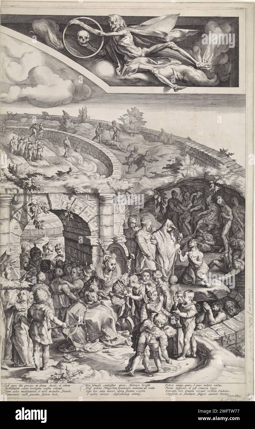 Tabula Cebetis, rechter blad, Jacob Matham, after Hendrick Goltzius ...