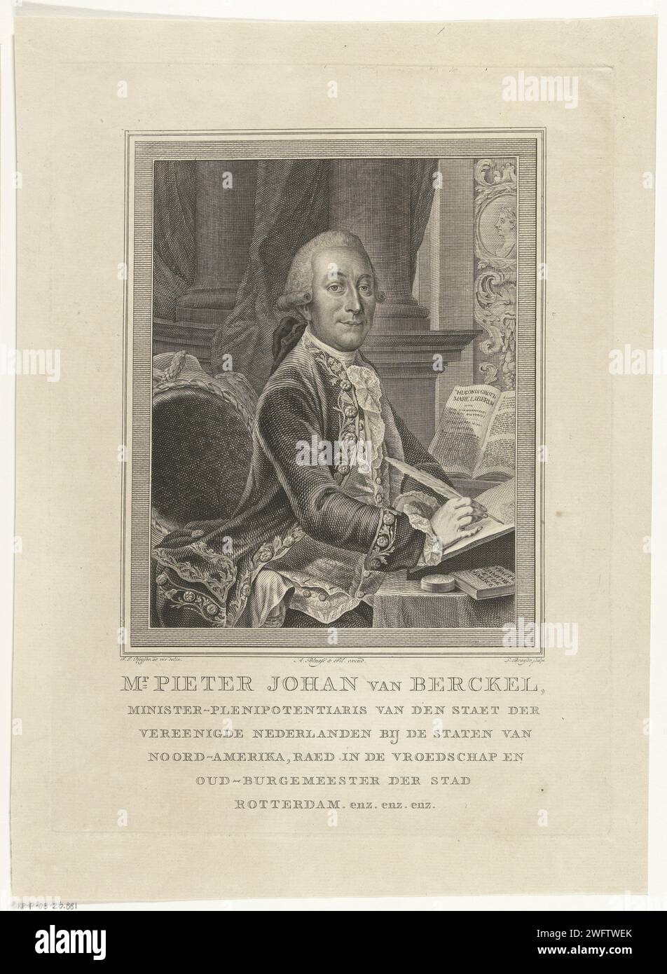 Portrait of ambassador Pieter Johan van Berckel, Leendert Brasser ...