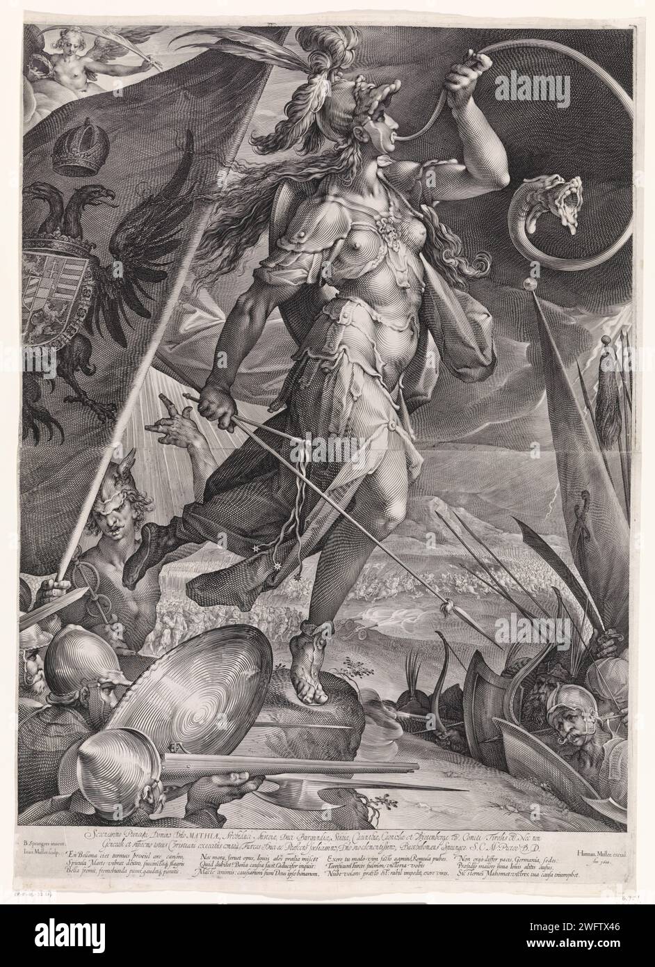 Bellona leads the imperial troops, Jan Harmensz. Muller, After ...