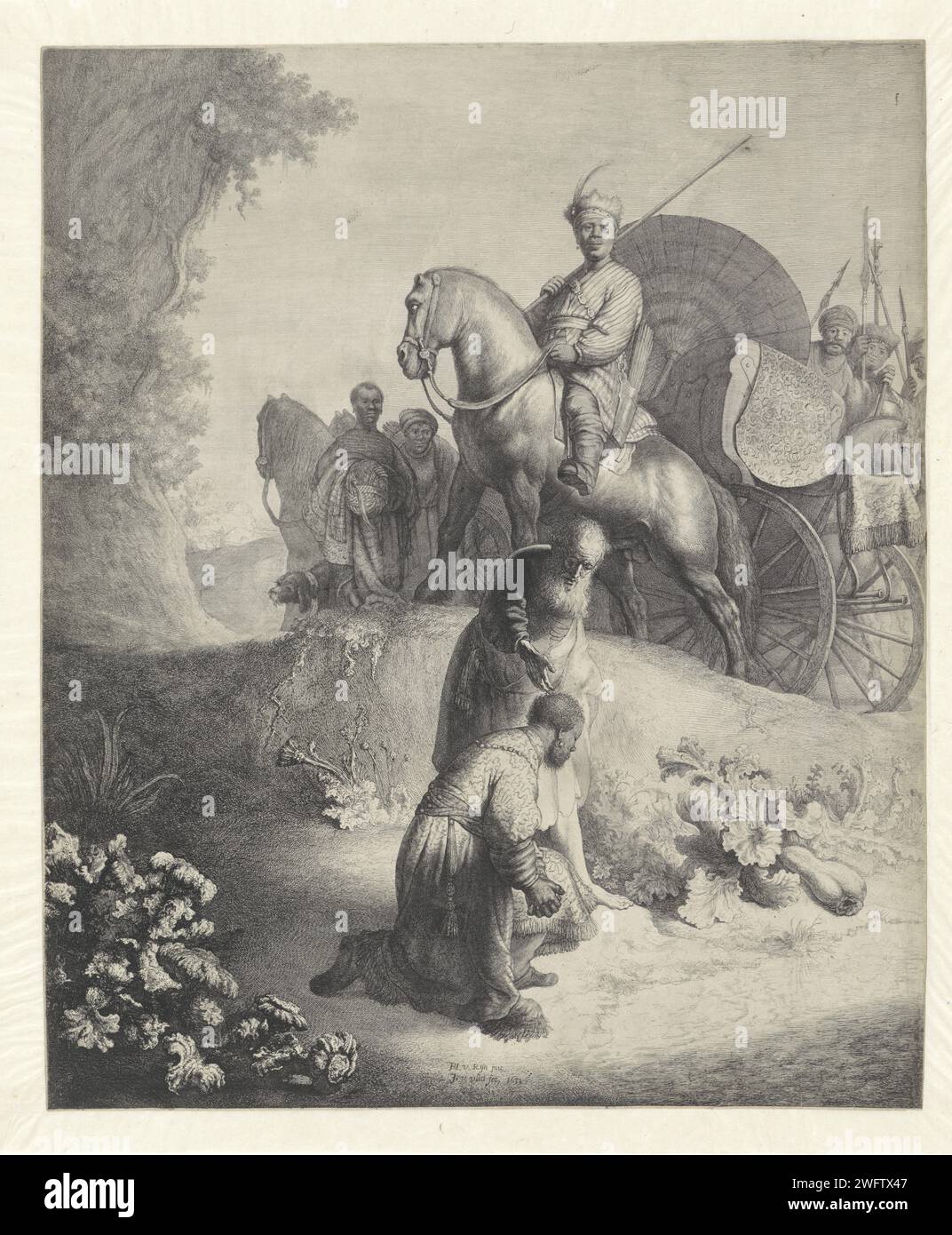 Baptism of the Kamerling, Jan Gillisz. van Vliet, after Rembrandt van ...