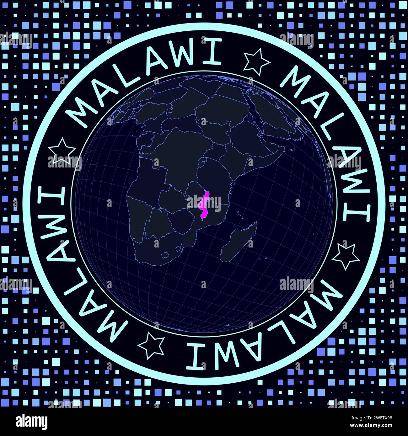 Malawi digital map hi-res stock photography and images - Alamy