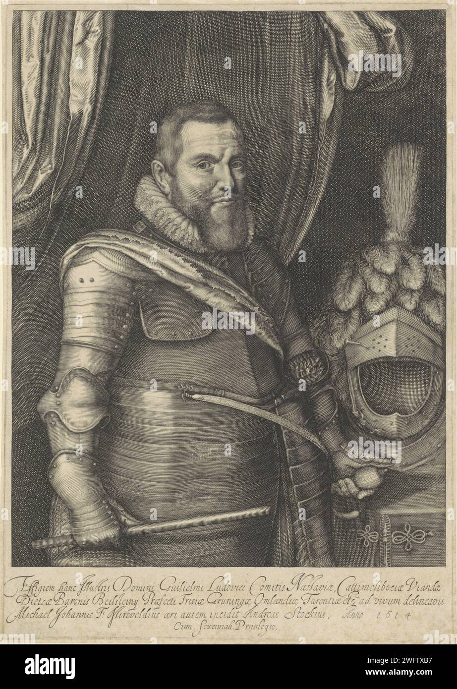 Portrait of Willem Lodewijk, count of Nassau-Dillenburg, Andries ...