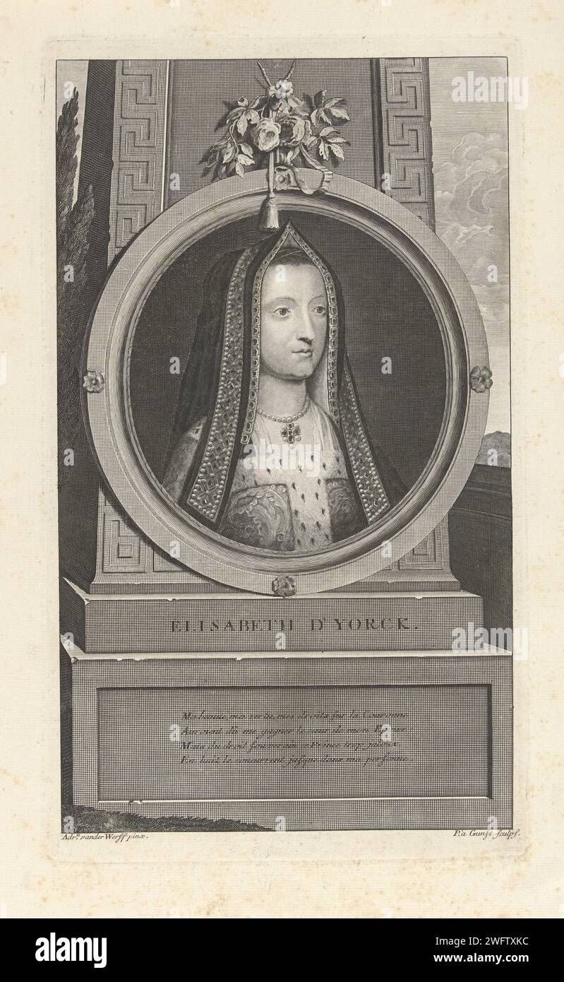 Portrait of Queen pumping station Elizabeth van York, Pieter van Gunst ...