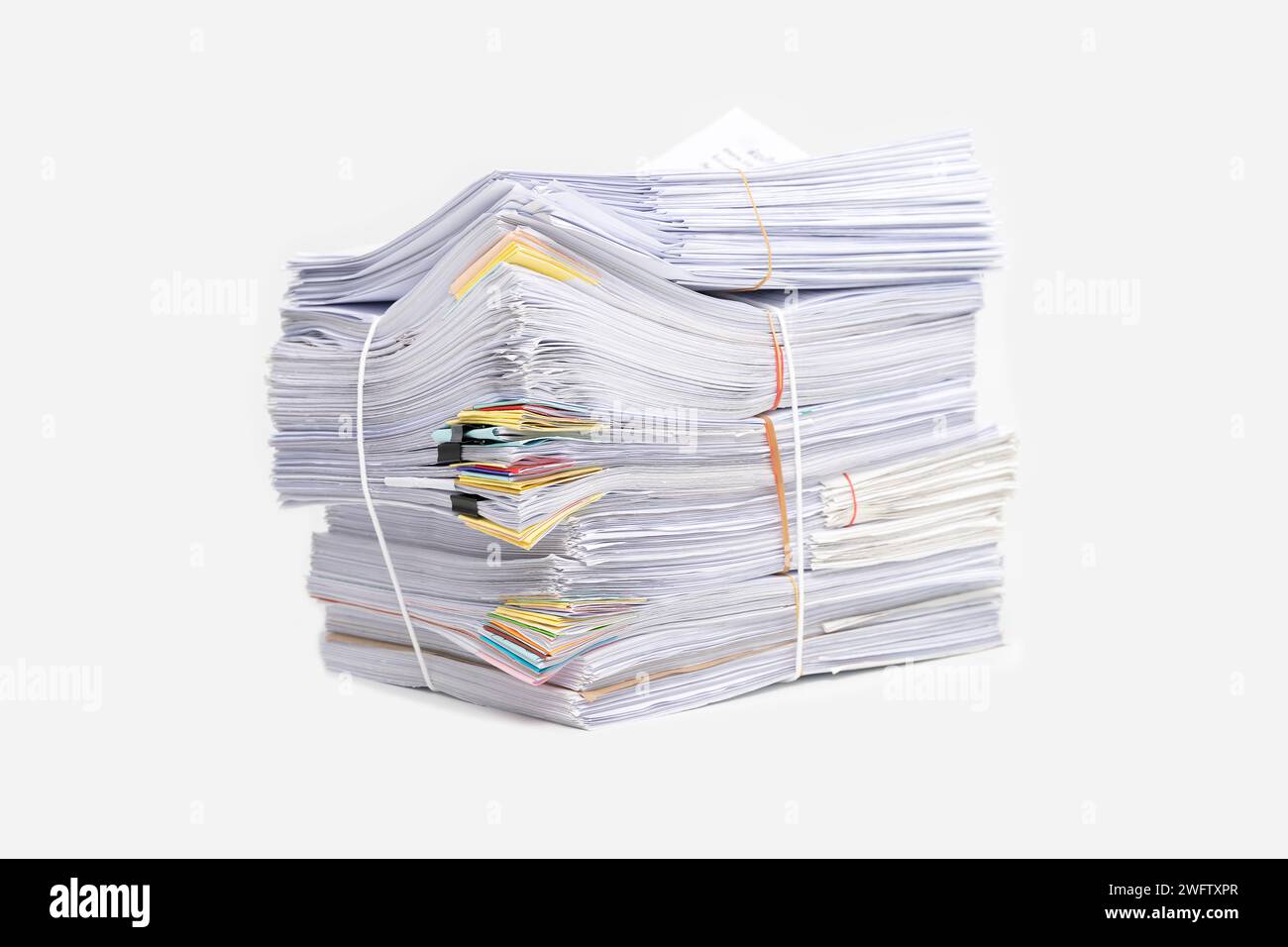 Stack of Documents isolated on white background. Documents pile Stock ...