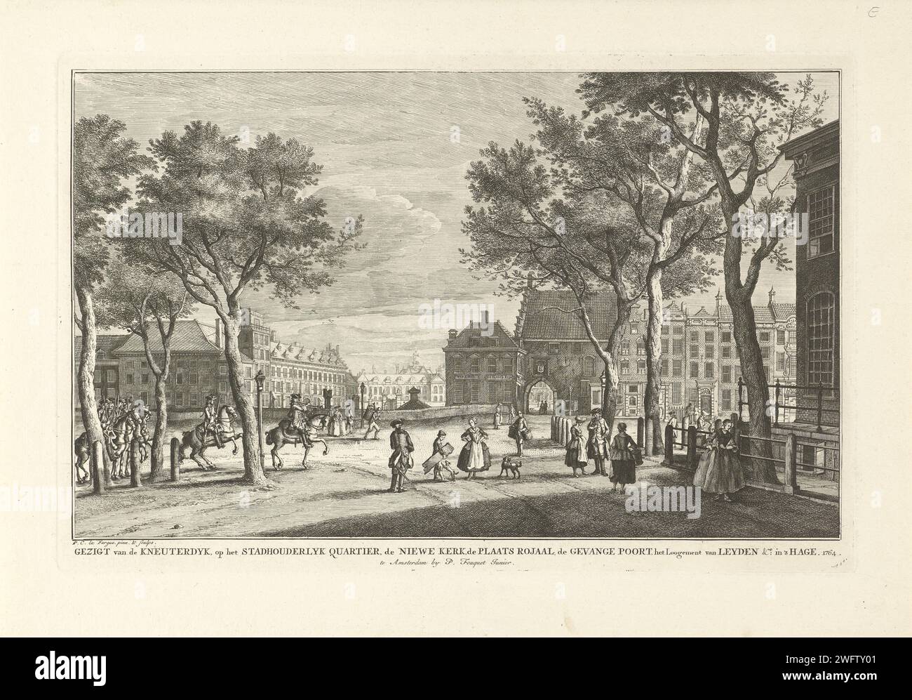 Face from the Kneuterdijk in The Hague, Paulus Constantijn La Fargue, 1764 print View at the ...